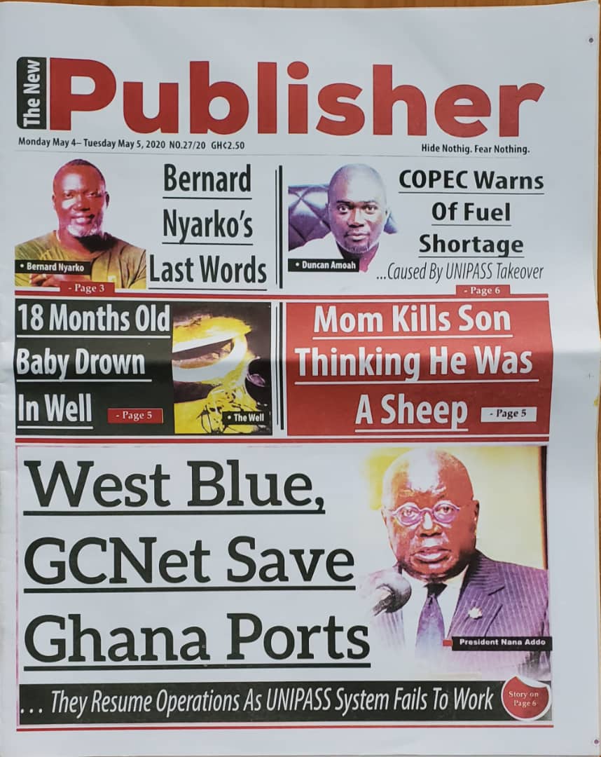 Today's front pages: Monday, May 4, 2020 - MyJoyOnline