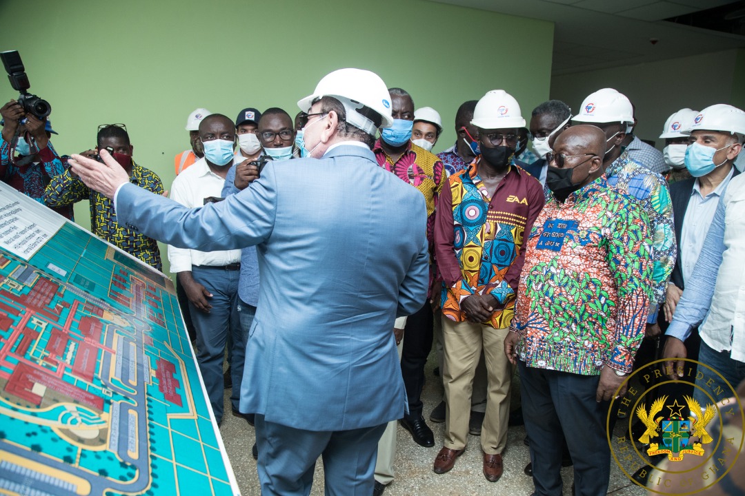 Akufo-Addo inspects work on 500-bed military hospital, Kumasi Airport ...