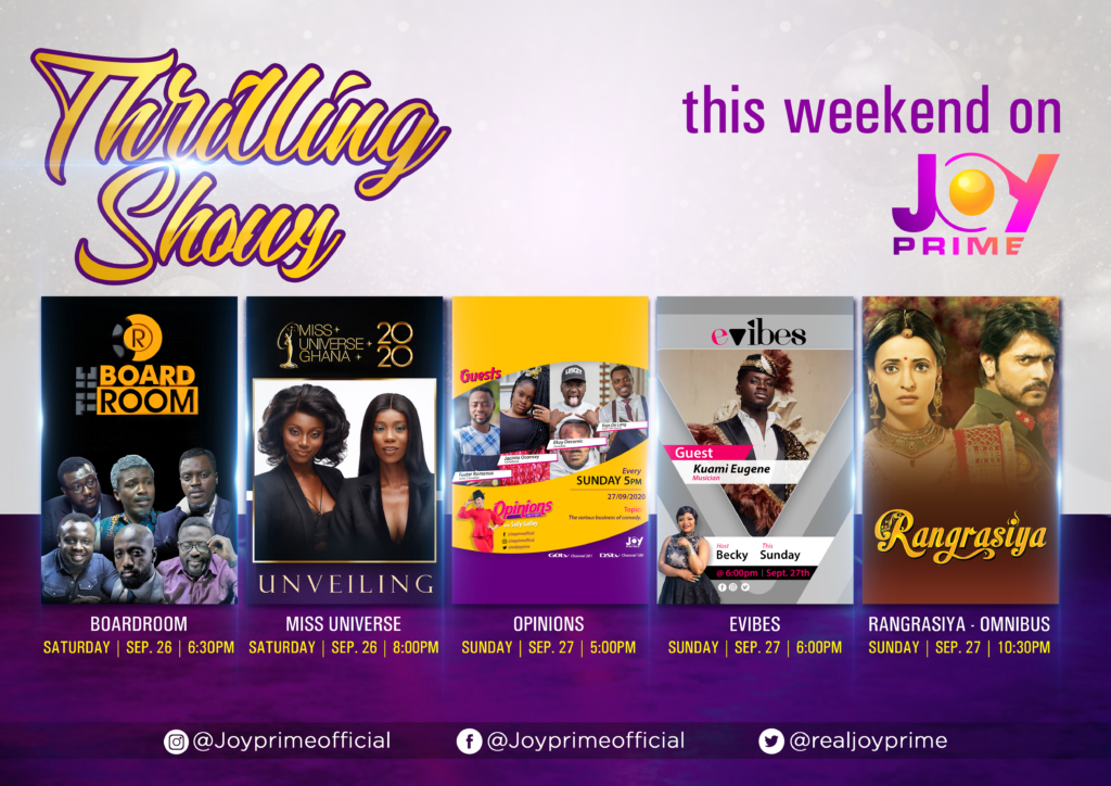 Thrilling shows on Joy Prime this weekend - MyJoyOnline