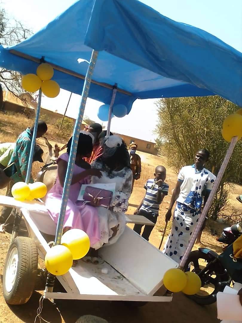 Newlyweds chauffeured on a donkey cart in Tumu - MyJoyOnline.com