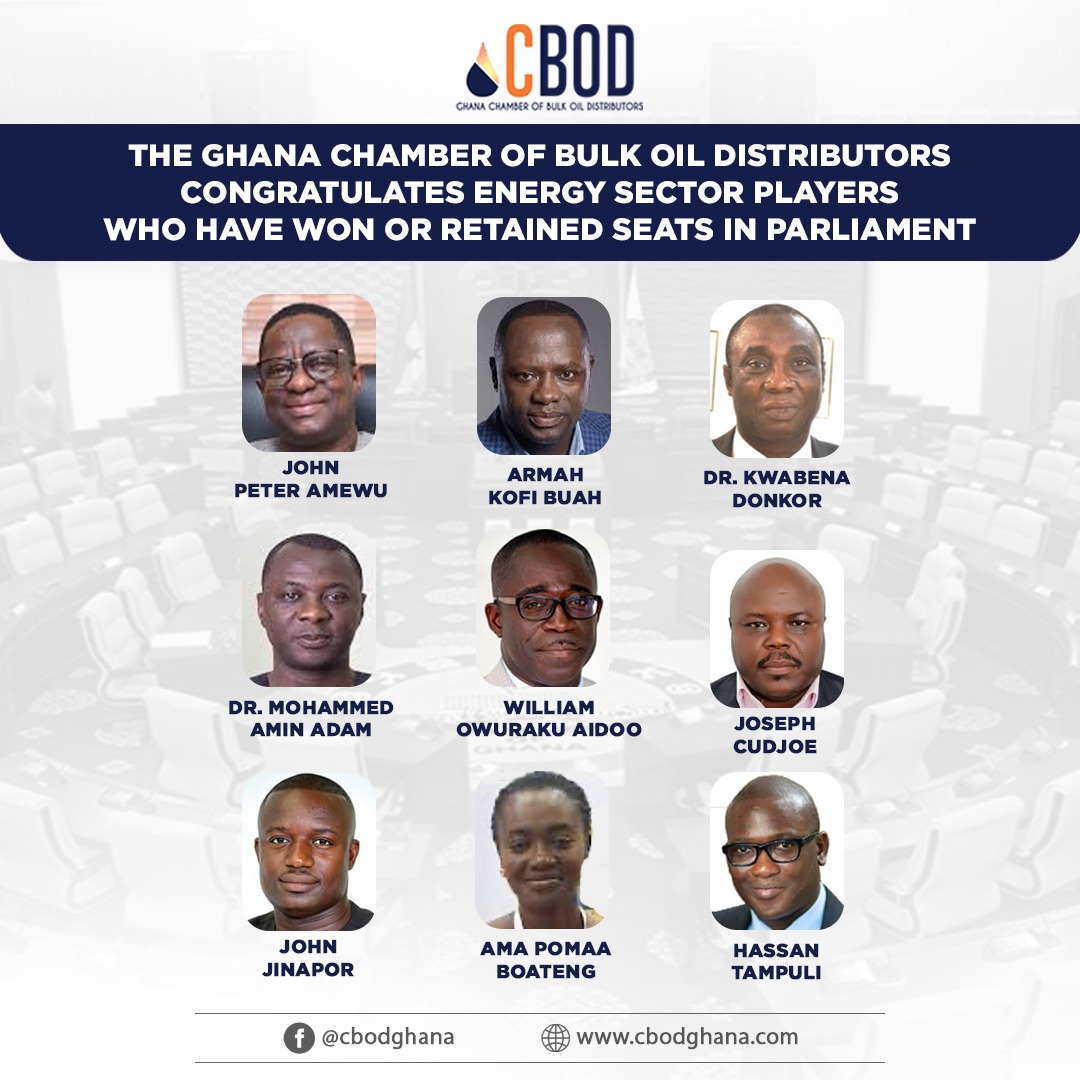 CBOD congratulates energy sector's MPs-elect - MyJoyOnline