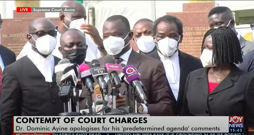 I crossed the line in saying Supreme Court has predetermined agenda ...