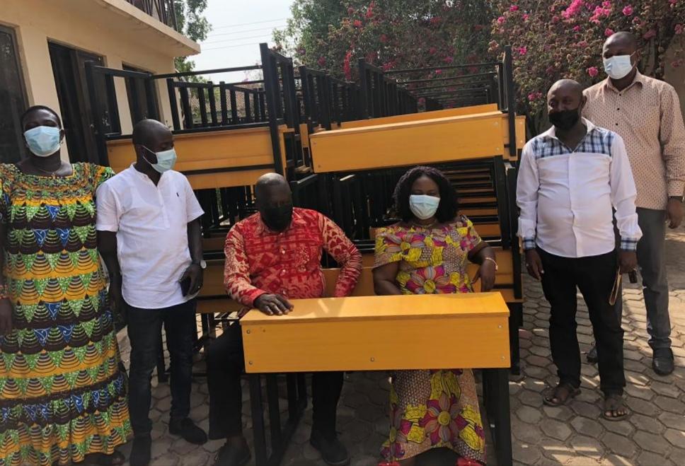 Tema West Municipal Assembly presents desks to GES - MyJoyOnline
