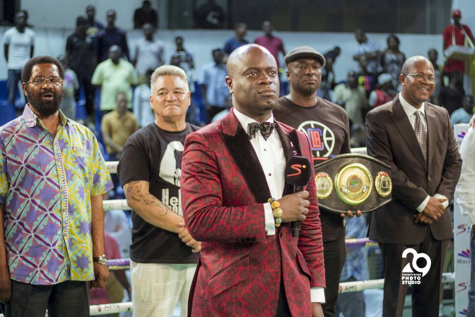 Hall of Fame Boxing announcer Michael Buffer gives Nathaniel Attoh ...