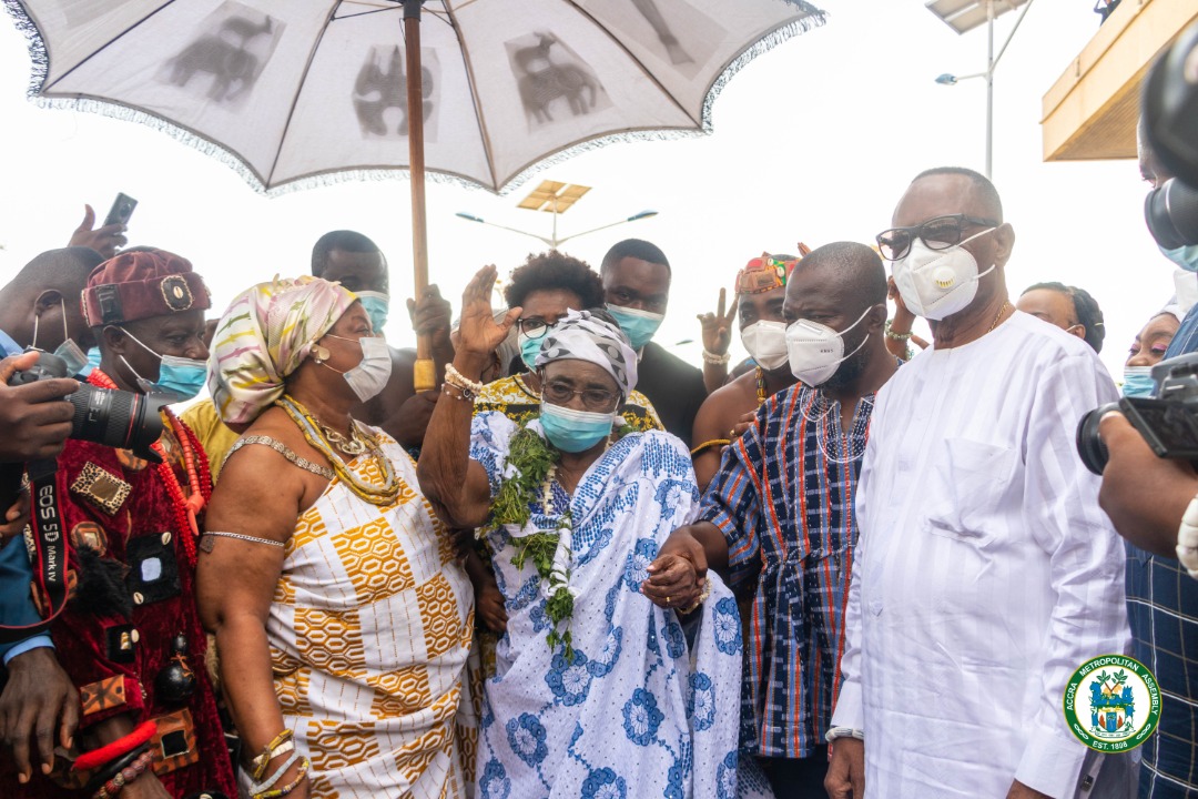 Ga Manye, Naa Deedee Omaadru III returns to Ghana after 5 years in USA ...