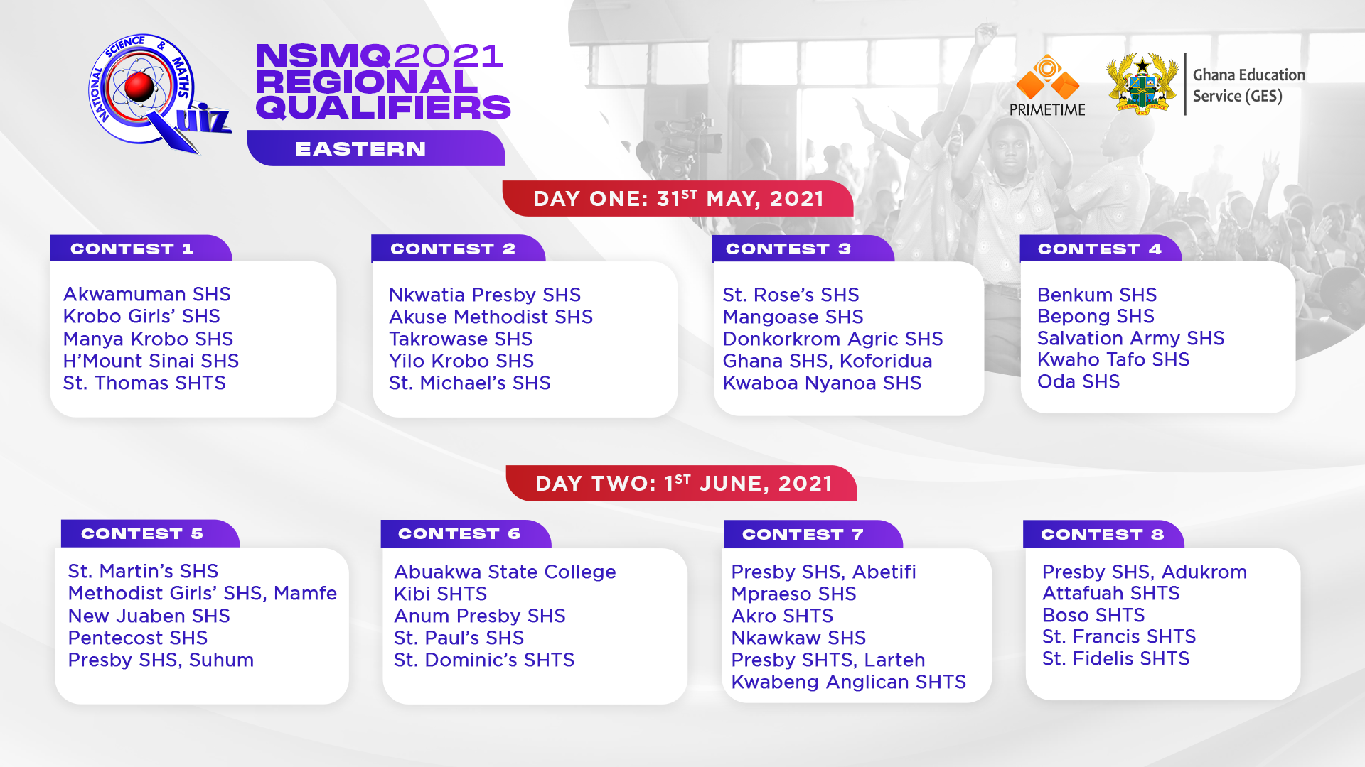 NSMQ 2021 regional qualifiers start; Mfantsipim, Aquinas to begin from ...