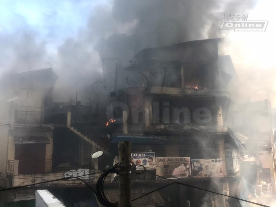 Photos: Fire destroys shops at Makola market - MyJoyOnline