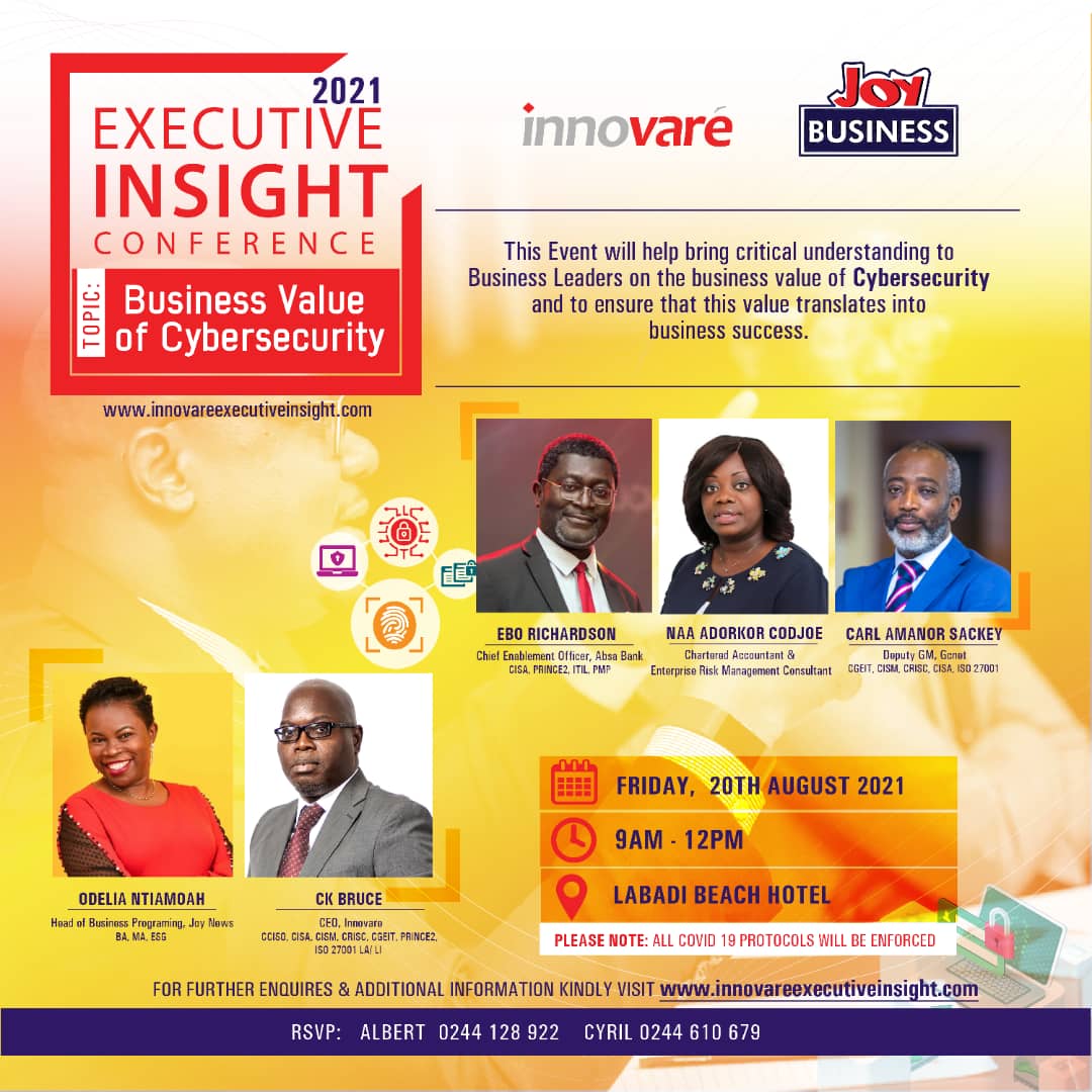 Executive Insight Conference on Cybersecurity slated for Friday August ...