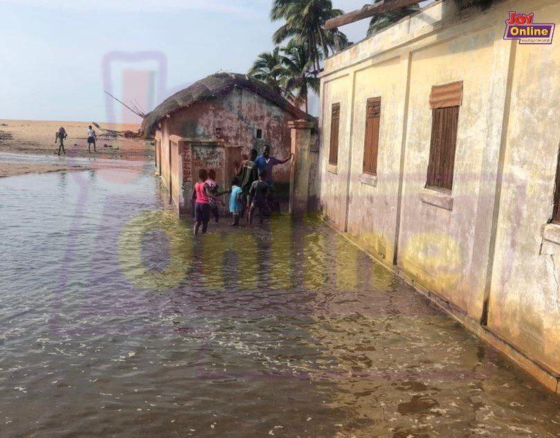 Residents of Anloga district displaced by tidal waves - MyJoyOnline