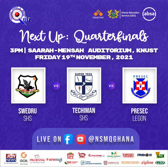 NSMQ 2021: PRESEC Legon beats Swedru SHS, Techiman SHS; likely to face ...