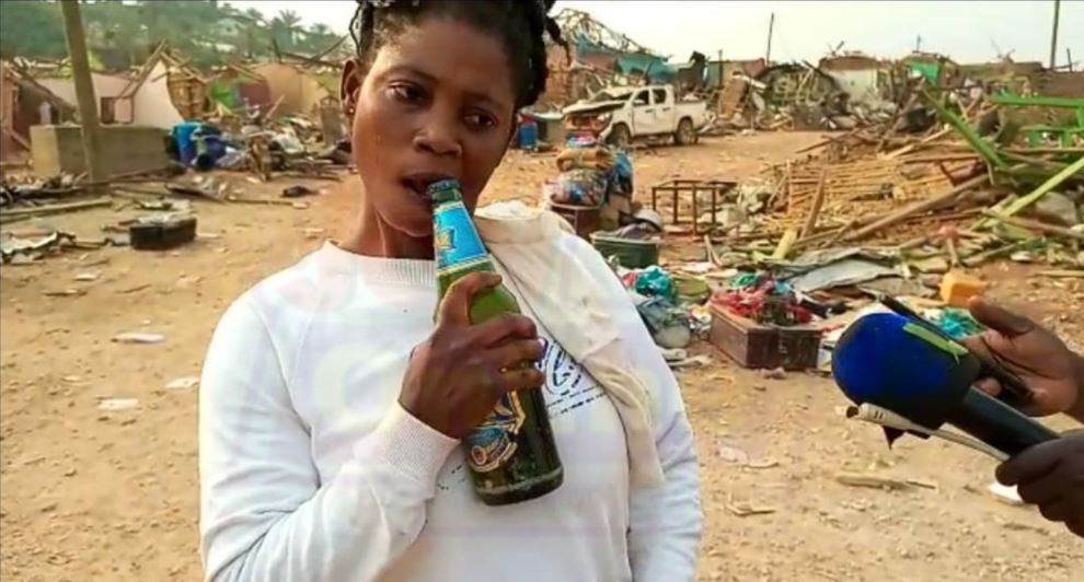 Apeatse Explosion: ‘Galamsey’ lady takes solace in beer after losing ...