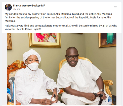 Late Aliu Mahama's wife, Ramatu Mahama passes on - MyJoyOnline.com