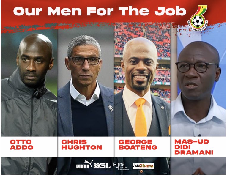 GFA maintain Otto Addo as head coach; Boateng, Dramani and Hughton also ...