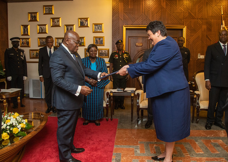 New U.S. Ambassador Virginia Palmer presents credentials to Akufo-Addo ...