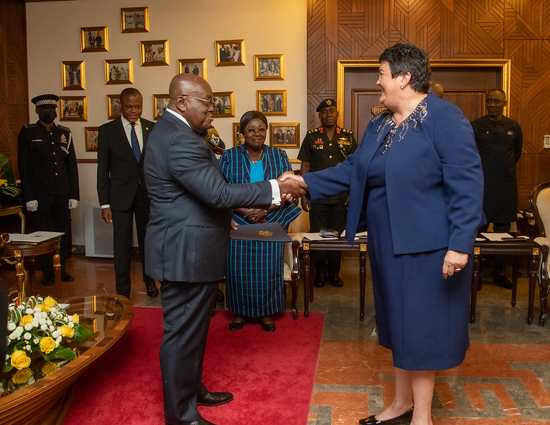 New U.S. Ambassador Virginia Palmer presents credentials to Akufo-Addo ...