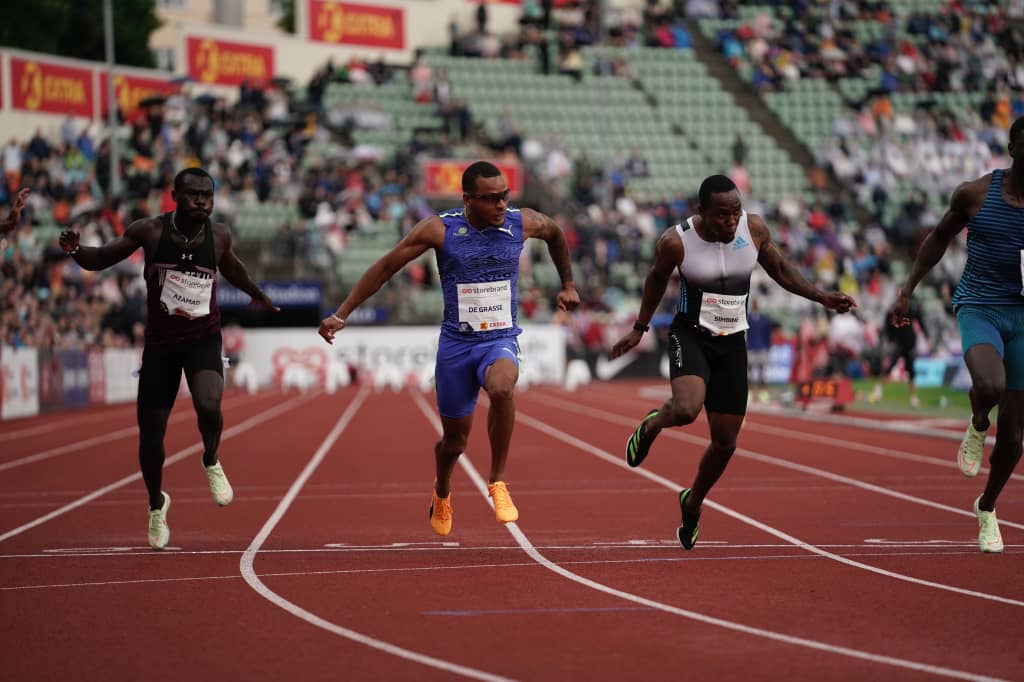 Benjamin Azamati finishes 4th behind Olympic champion Andre De Grasse ...