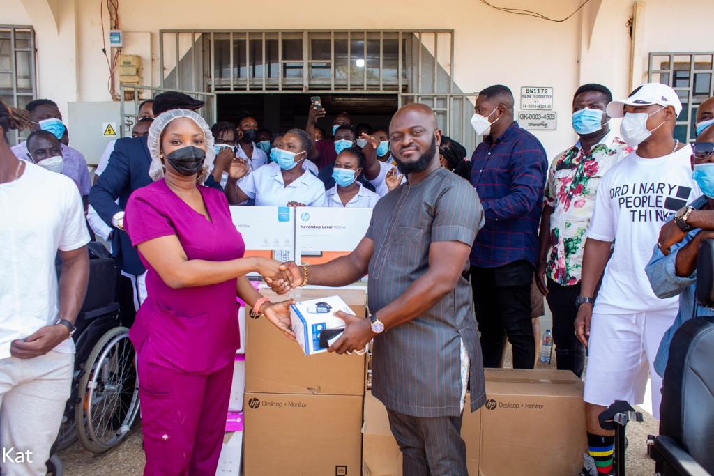 CEO of Agazy Group supports Kpone Polyclinic with medical equipment to ...