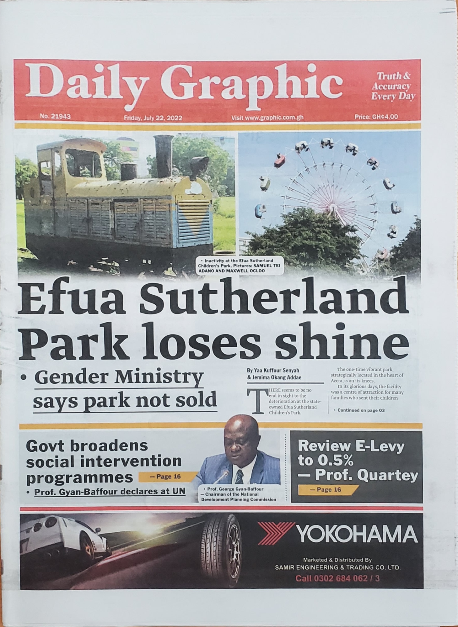 Today's front pages: Friday, July 22, 2022 - MyJoyOnline