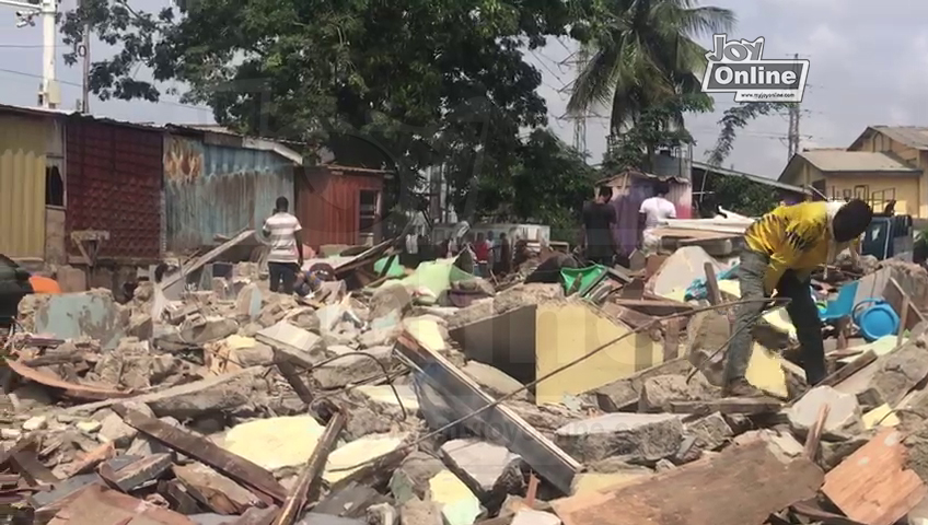 Over 50 shops, houses demolished by unknown men at Sakaman - MyJoyOnline