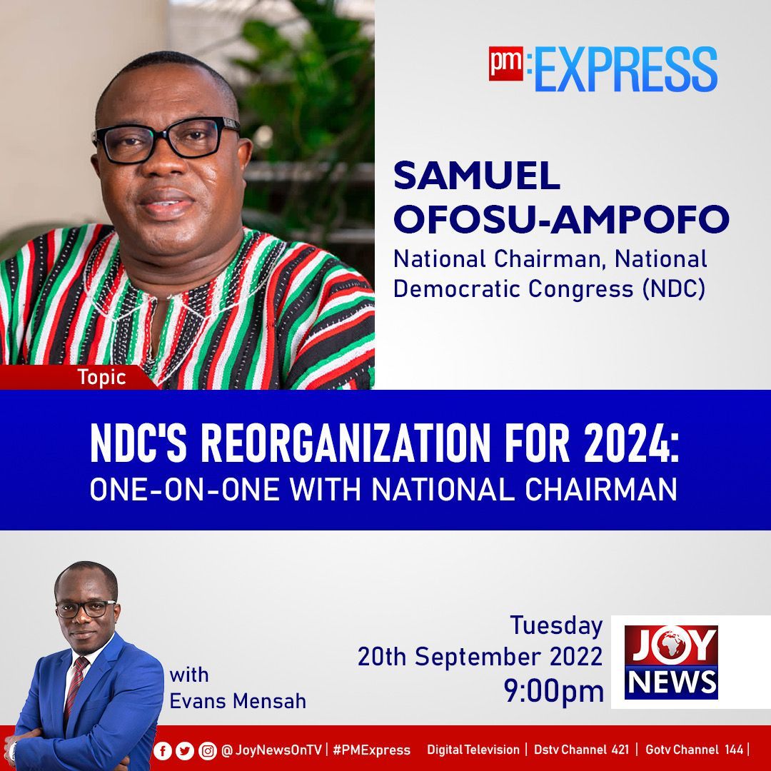 Livestream: One-on-One with NDC National Chairman - MyJoyOnline