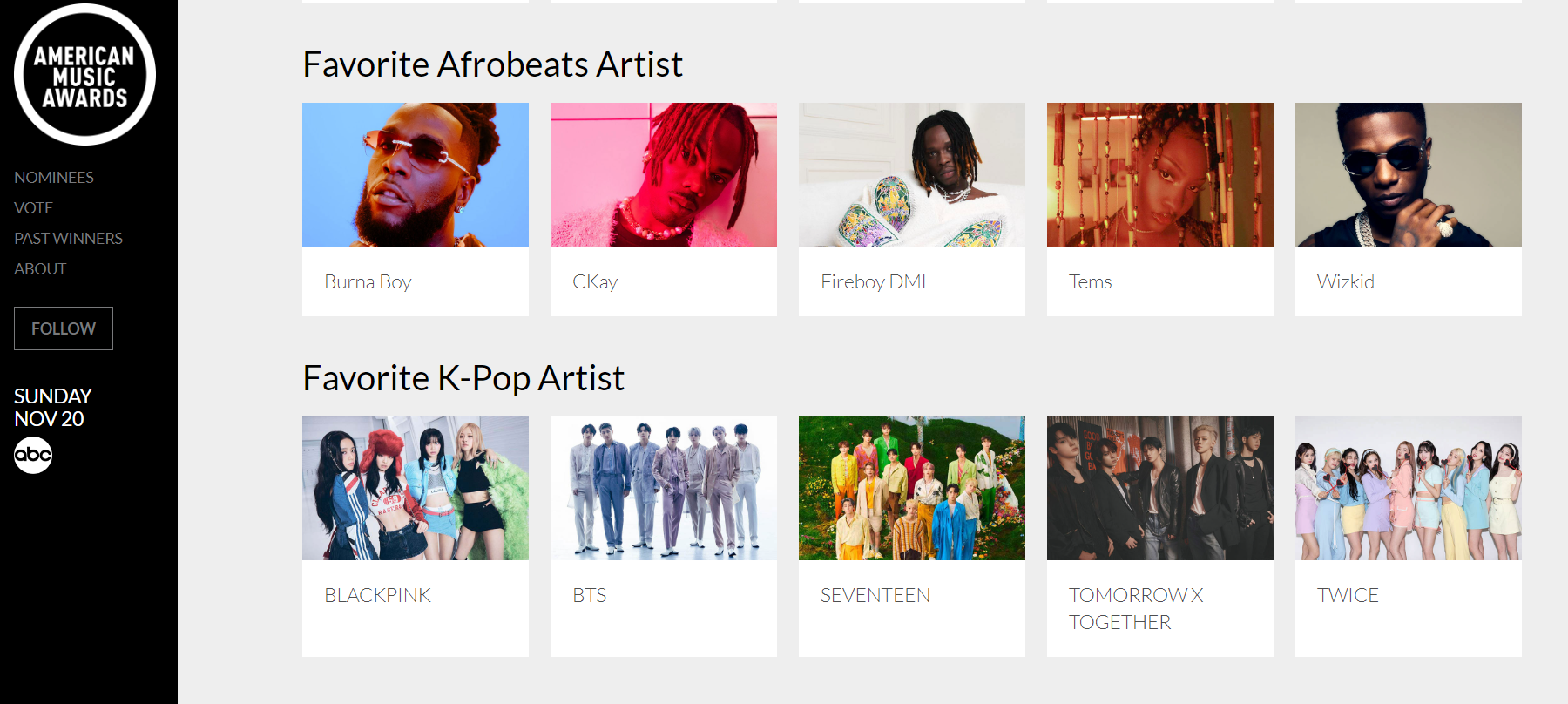 Afrobeats gets a place on America Music Awards - MyJoyOnline.com