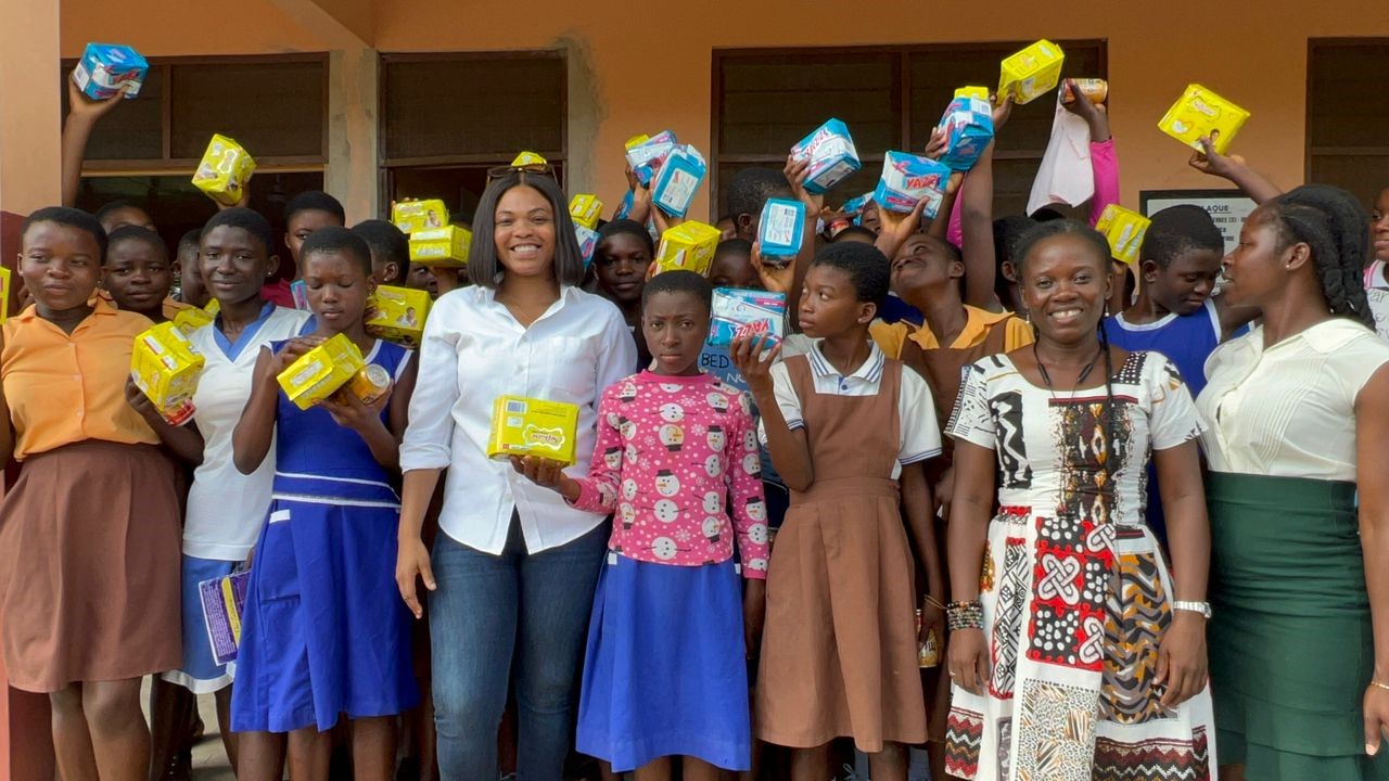 Doreen Avio visits students of Luom Presbyterian Basic School on ...
