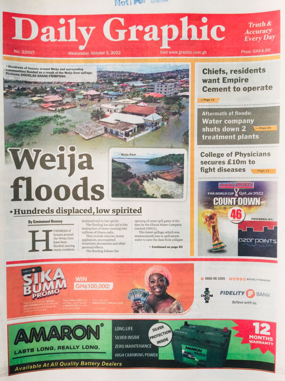 Today's front pages: Wednesday, October 5, 2022 - MyJoyOnline