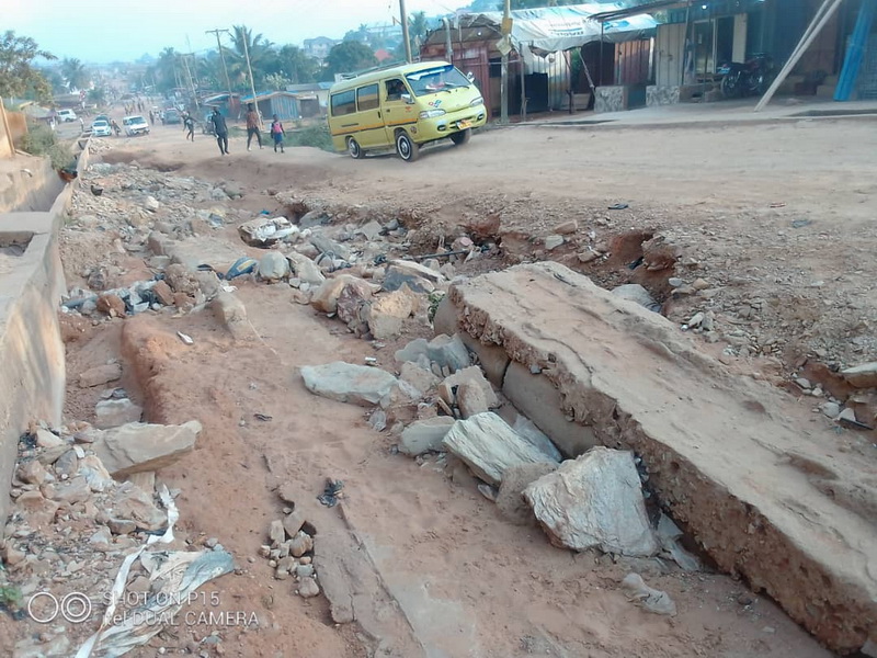 Motorists, residents outraged over poor state of Olebu roads - MyJoyOnline
