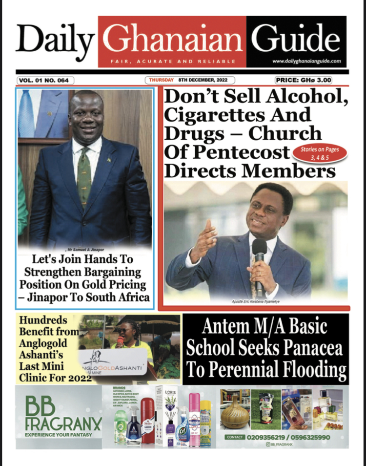 Today’s front pages: Thursday, December 8, 2022 - MyJoyOnline Today’s front pages: Thursday, December 8, 2022 - MyJoyOnline