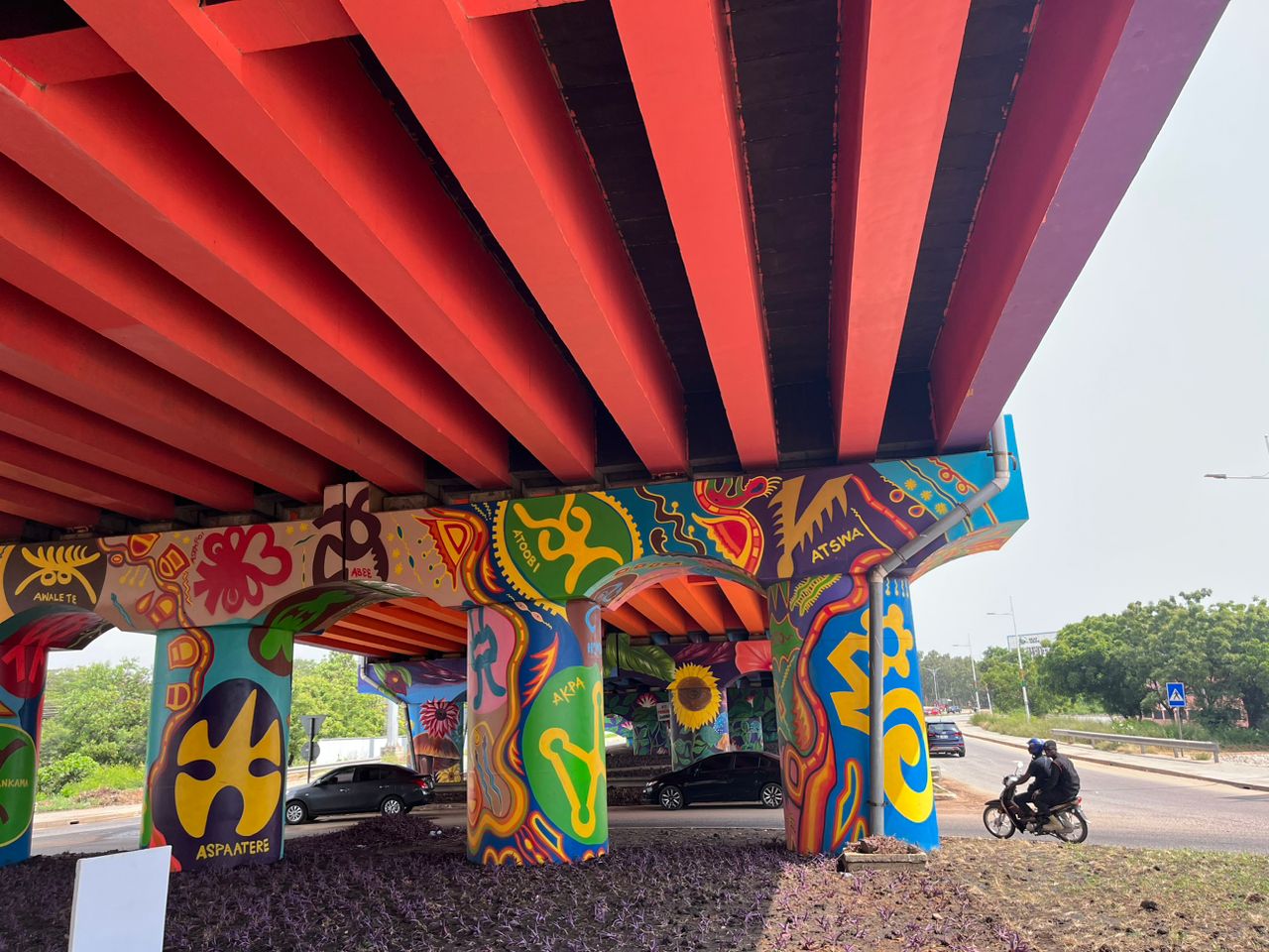 Beautifying Accra: Burma camp-Giffard overhead given a facelift as part ...