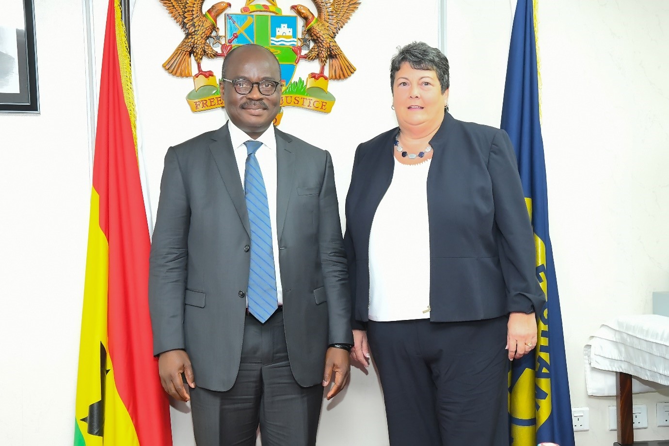US Ambassador Virginia Palmer pays courtesy call on BoG Governor ...