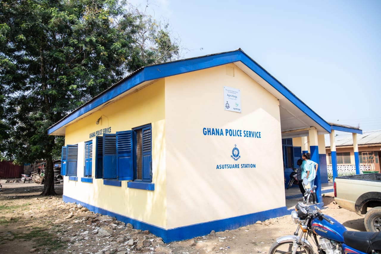 Nana’s Rice renovates Asutsuare Police Station, donates motorbike ...