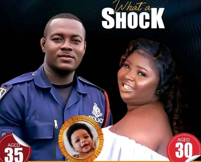 Adomfe goes sombre as cop, family killed in fire are buried - MyJoyOnline