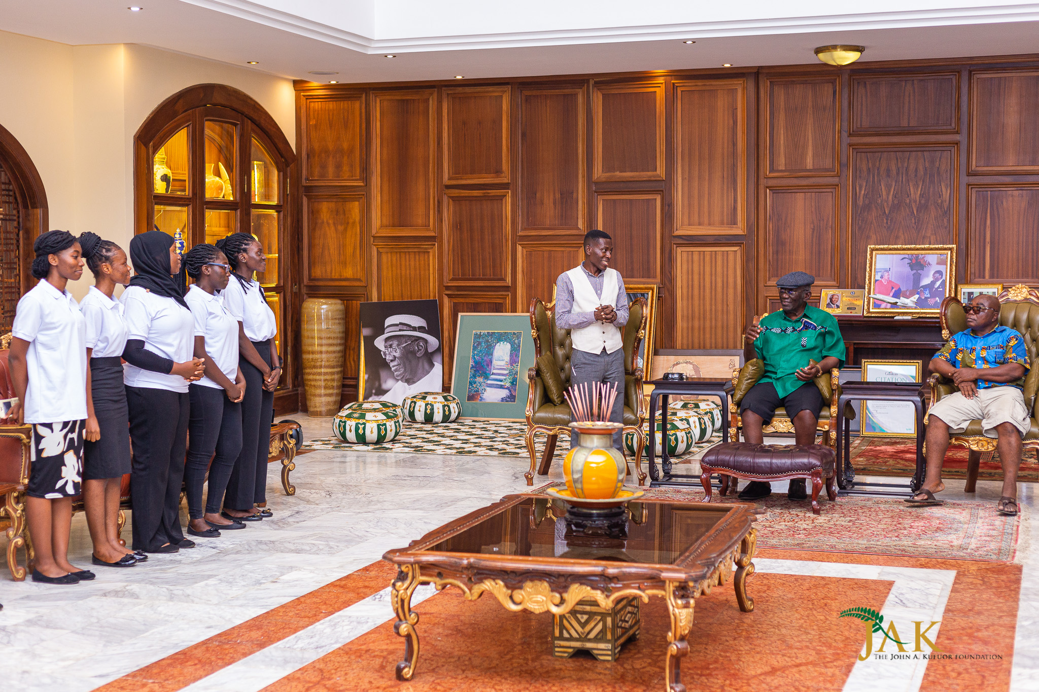 New Kufuor Scholars pay a courtesy call on former President ...