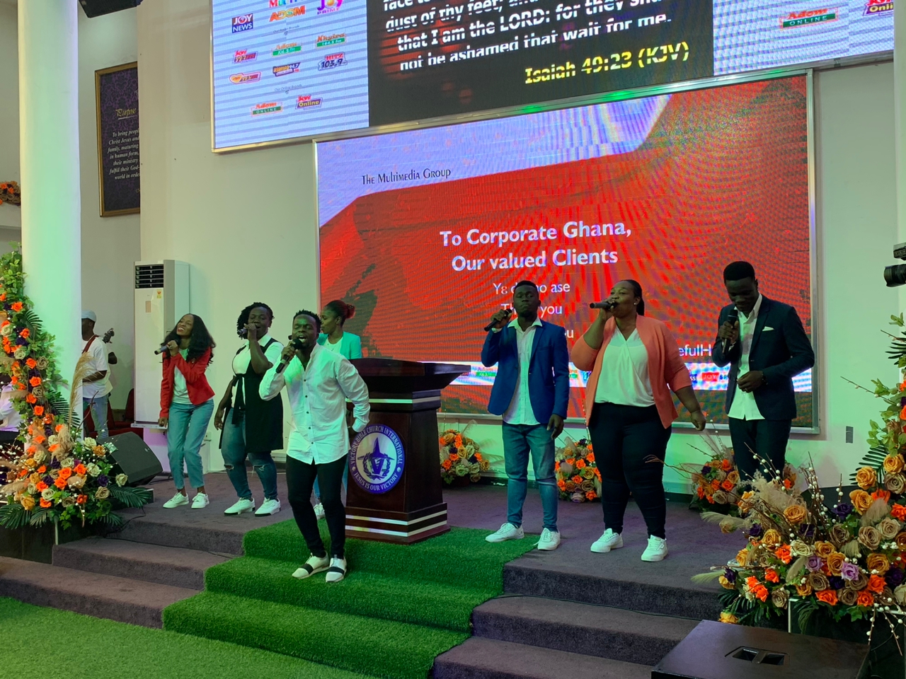 Things are getting better - Staff of The Multimedia Group sing in ...