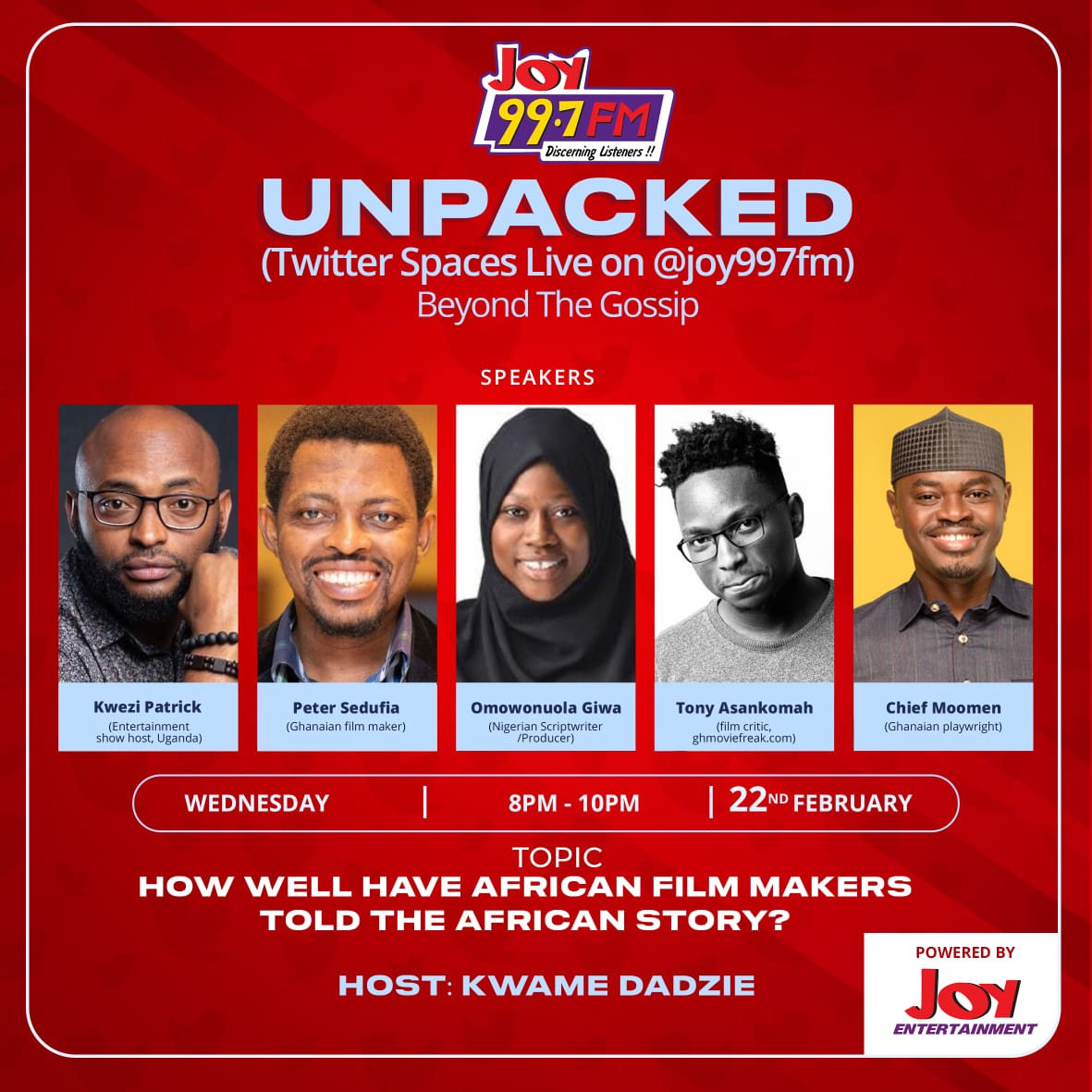 Joy Entertainment to hold Twitter Spaces discussion on telling the ...