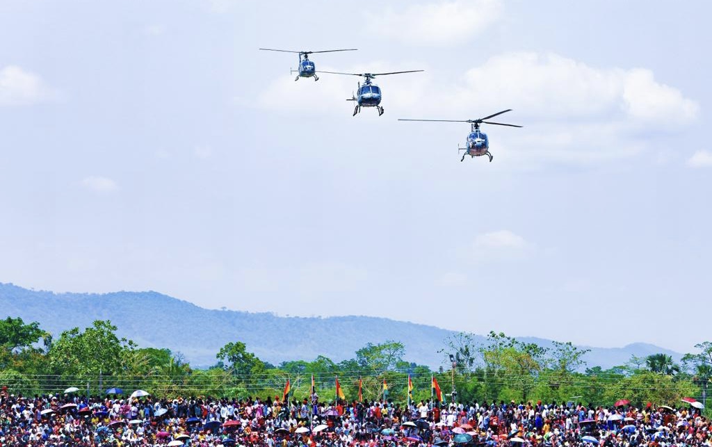 Police display newly acquired helicopters at Independence Celebration ...