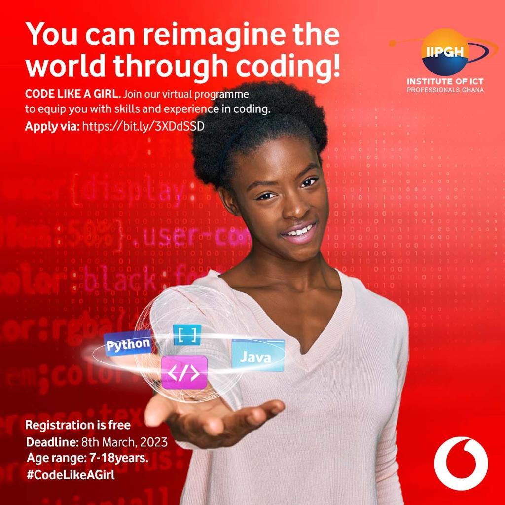 Vodafone Ghana partners with Institute of ICT Professionals to train 1,000 girls in coding ...