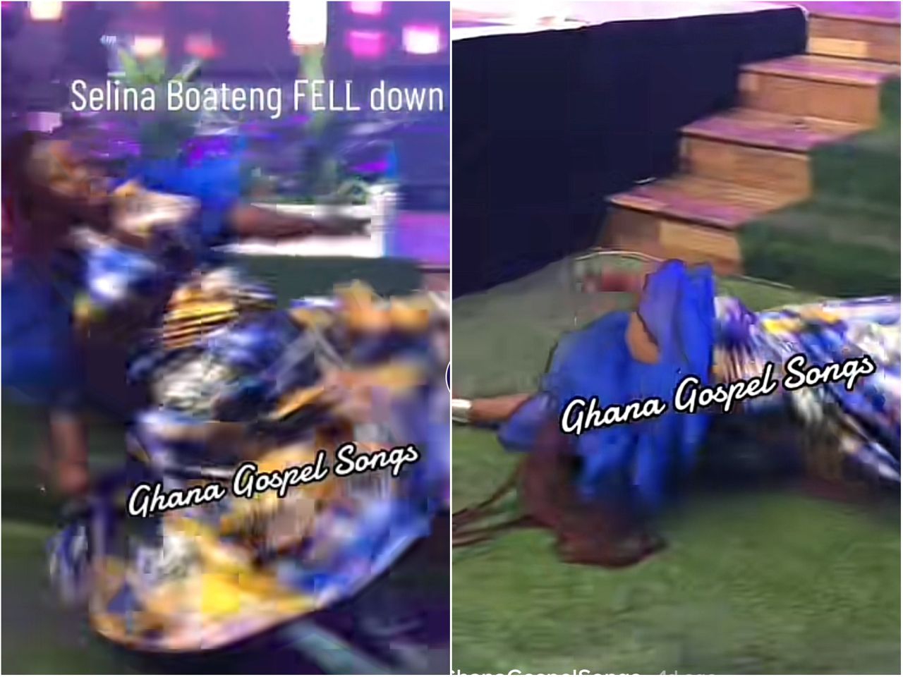 Dancing goes wrong as Selina Boateng falls at 'Celestial Praiz ...