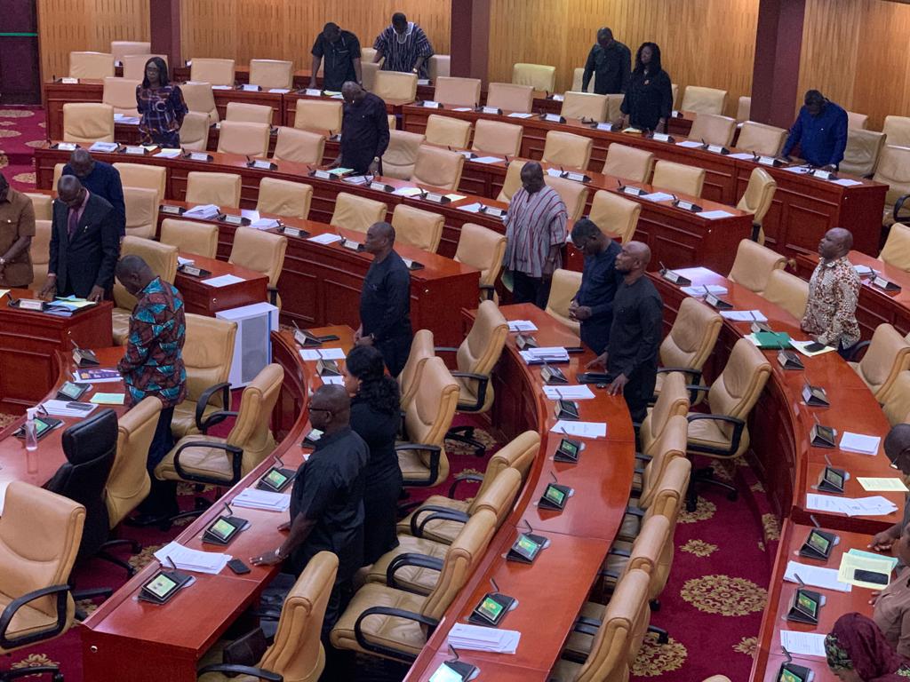Majority MPs wear black as Parliament mourns late Philip Basoah ...