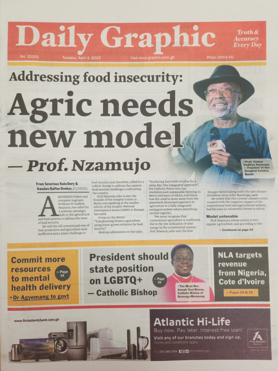 Today's front pages: Tuesday, April 4, 2023 - MyJoyOnline