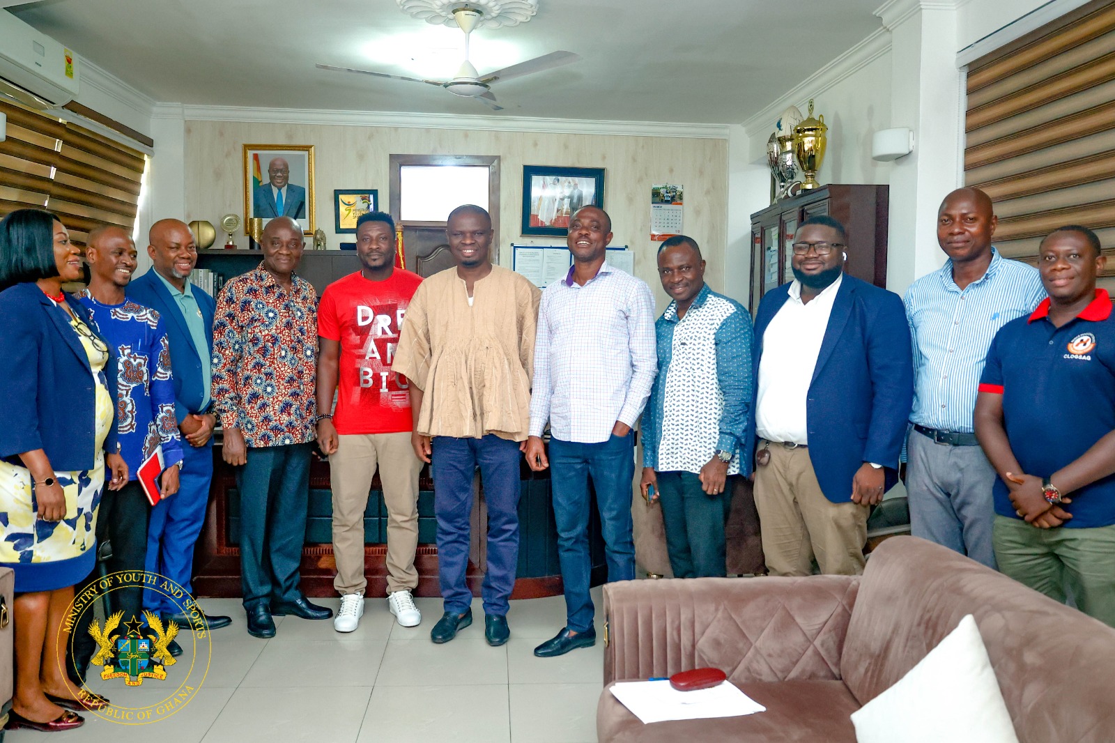 Baby Jet U-16 Tournament: Asamoah Gyan pays courtesy call on Sports ...