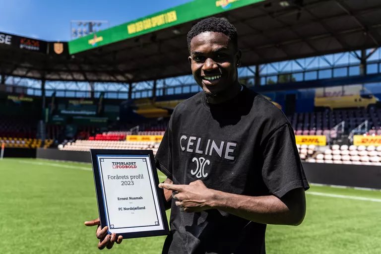 Ernest Nuamah voted Best Player of the Spring in Danish League ...