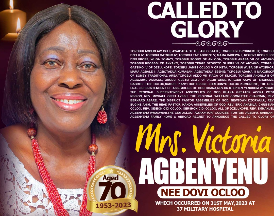 Victoria Agbenyenu (Nee Dovi Ocloo) - MyJoyOnline