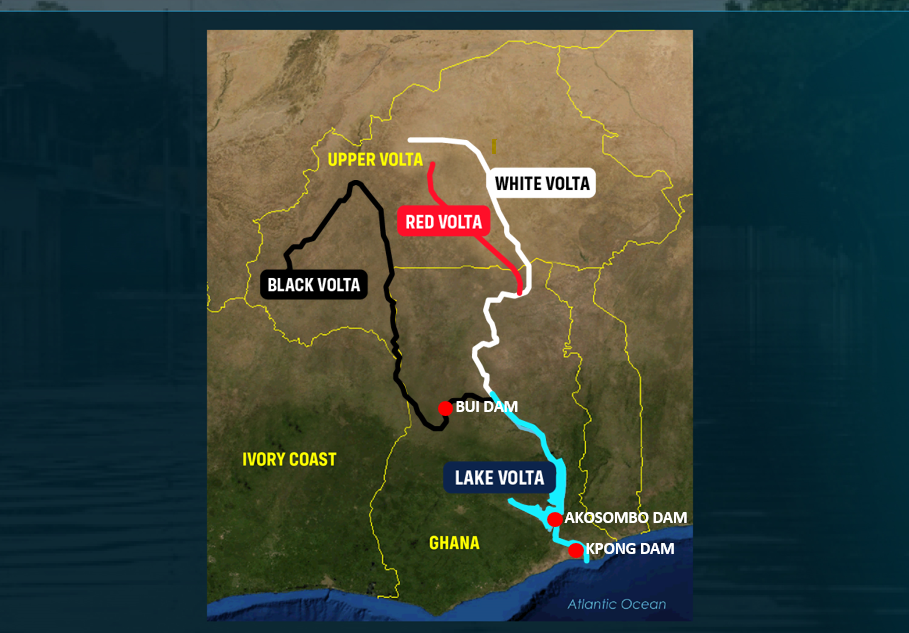 Black Volta River Map