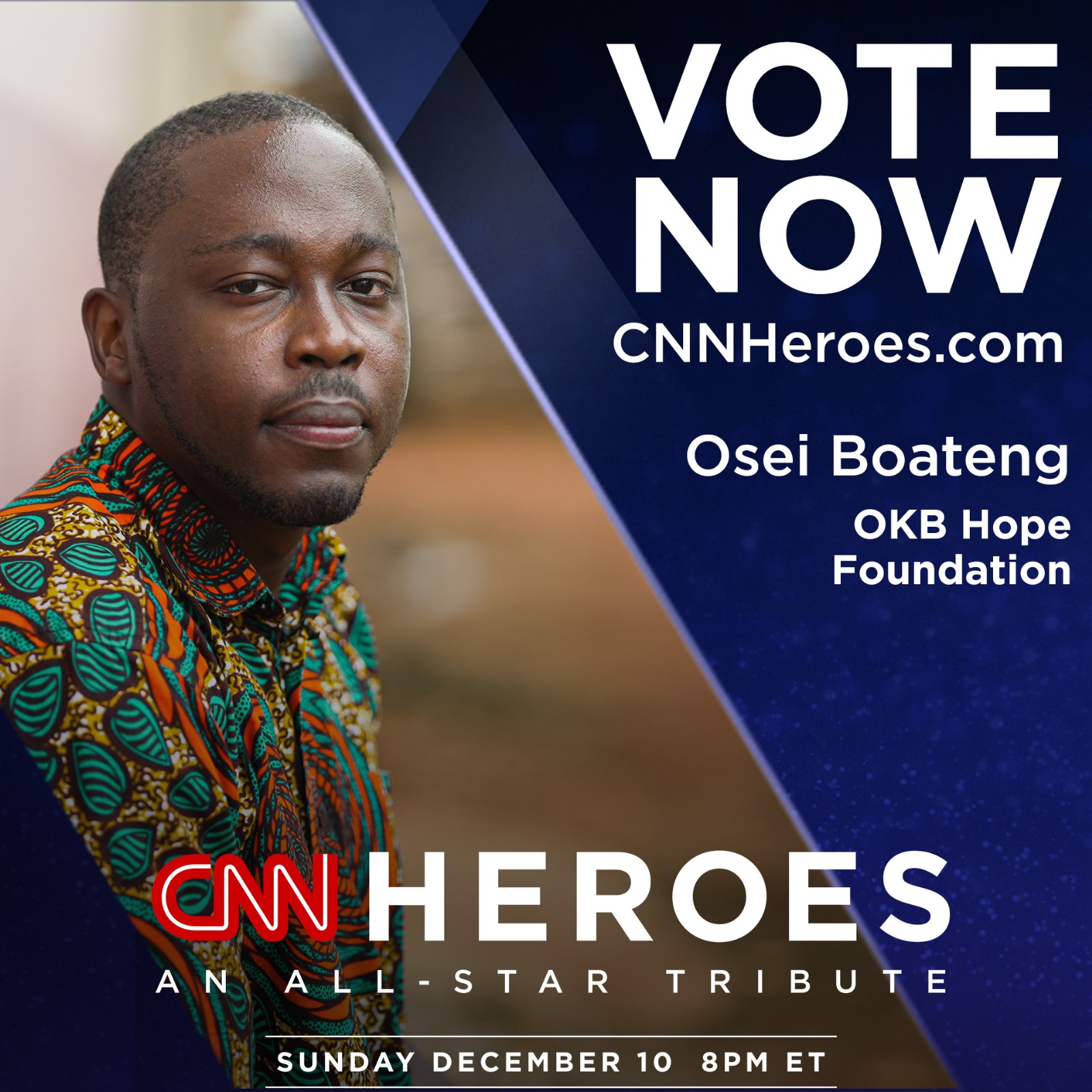 Ghanaian named among 10 finalists for CNN Hero of the Year; he needs ...
