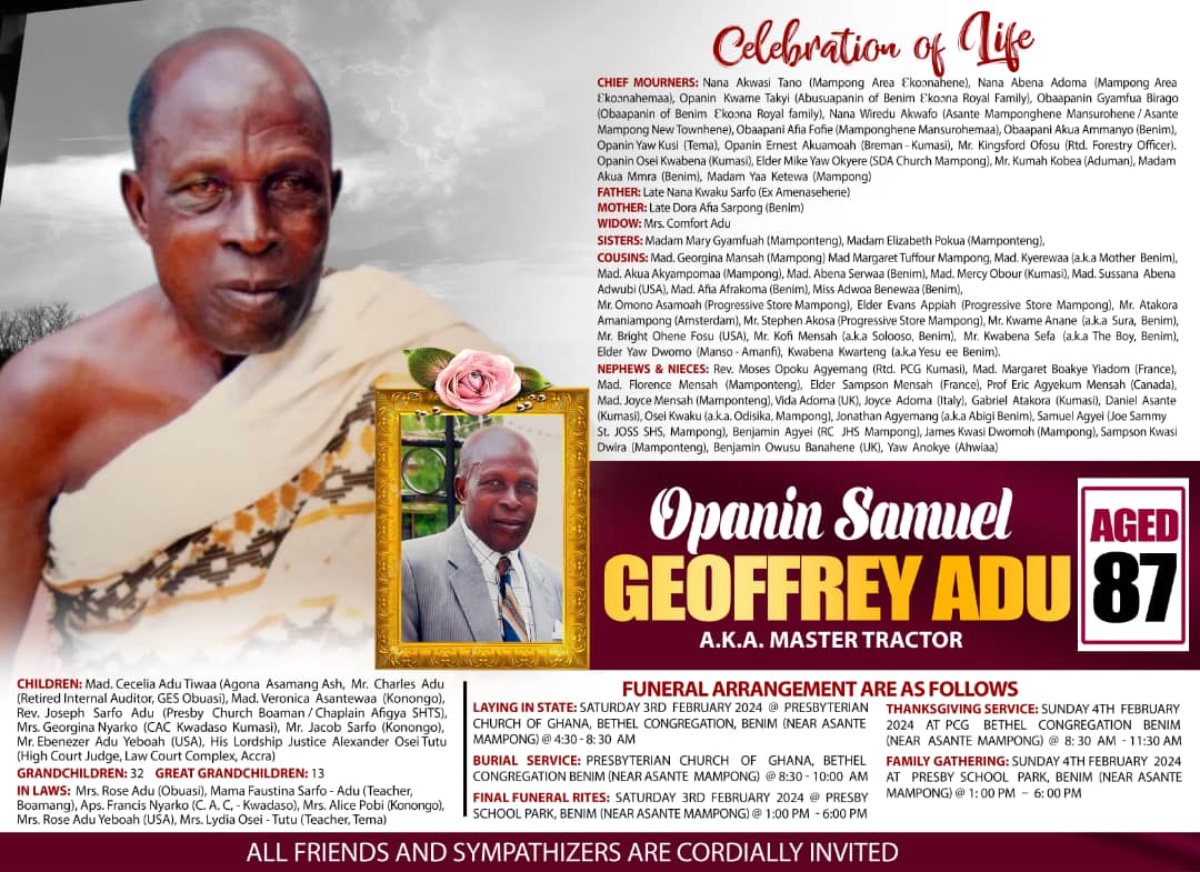 Opanin Samuel Geoffrey Adu - MyJoyOnline