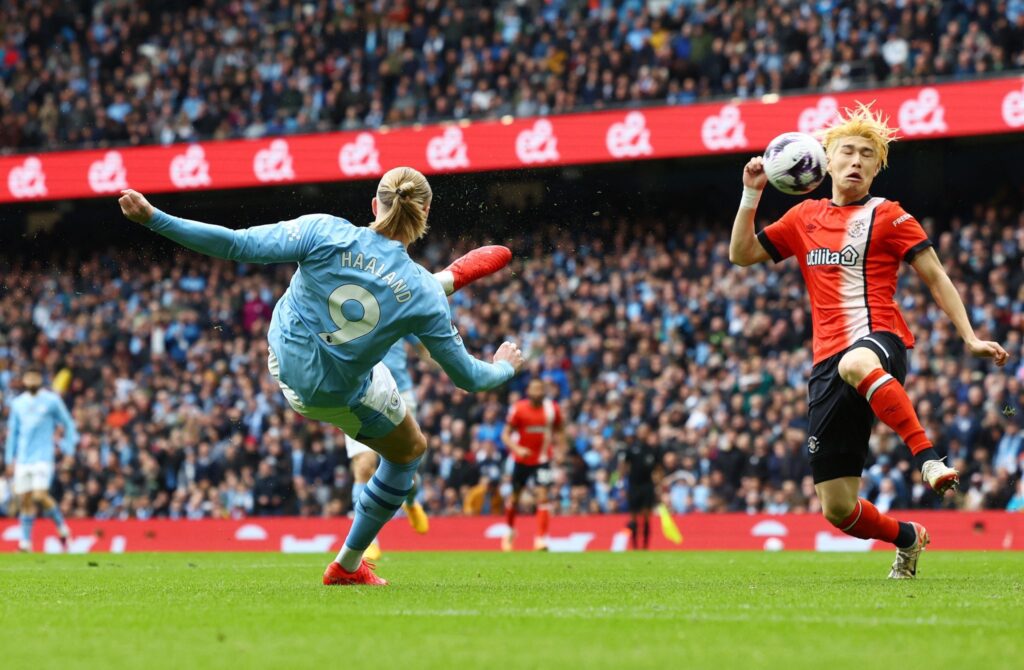 Man City go top of Premier League table with big win over Luton ...