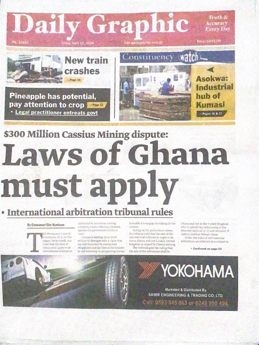 Today's front pages: Friday, April 19, 2024 - MyJoyOnline