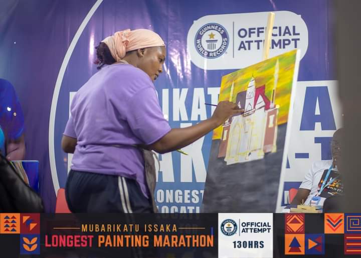 29-year-old Ghanaian artist attempts to break longest painting marathon ...